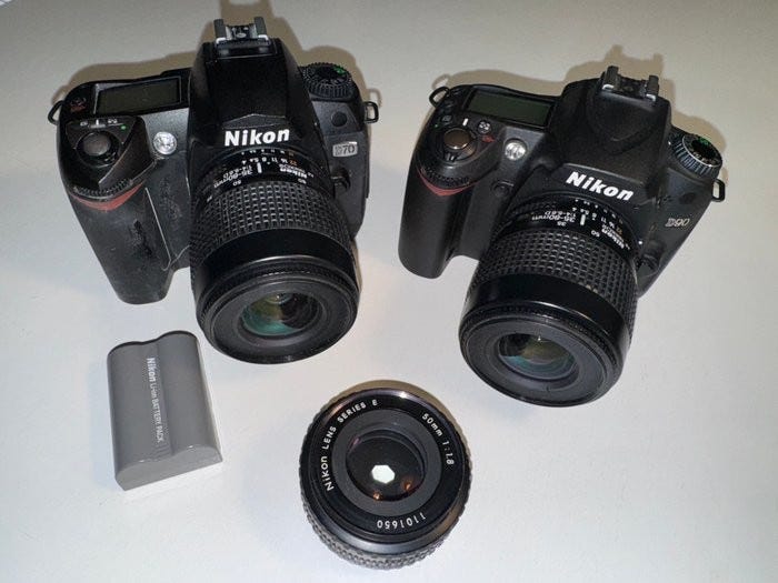 Nikon D70 / D90 + 2x Nikkor 35-80 mm 1:4-5.6 + Nikon Series E 50mm F1.8 ...