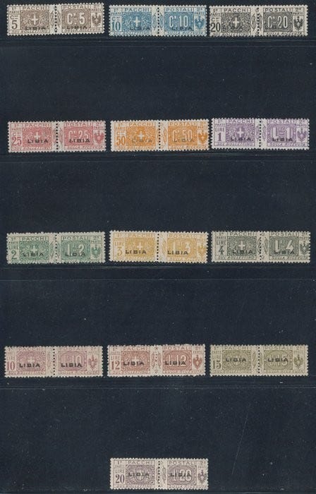 Italiensk Libya - Postpakker overtrykk, komplett sett n. 1/13. | FINN ...