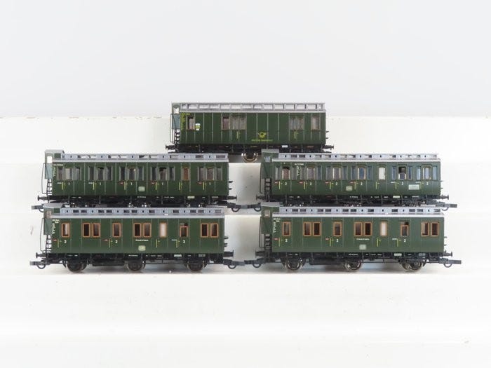 Roco H0 - 44503/44500/44506/44509 - Modelltog passasjervogn (5) - 5x 3 ...