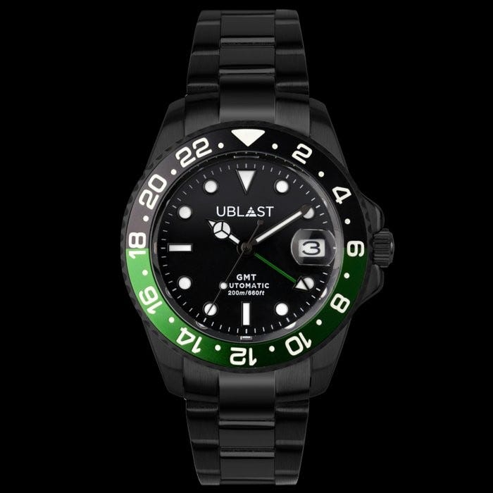 Ublast - Automatic GMT - Diver 200M - UBDGM40BBGN - Herre - Ny | FINN-torget