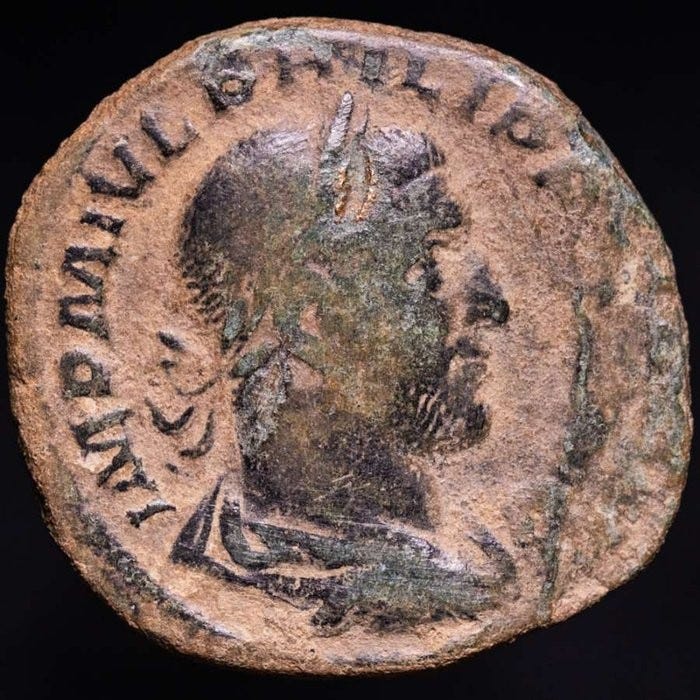 Roman Empire. Philip I (AD 244-249). Sestertius Minted in Rome. FIDES ...