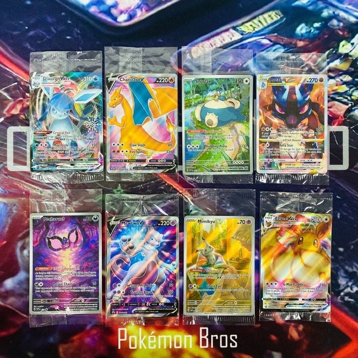 Pokémon Card - Sealed: Glaceon VMAX(STMPD), Charizard V(BSP), Snorlax ...