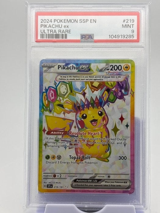 Pokémon - 1 Graded card - Ultra rare - pikachu ex - PSA 9 | FINN-torget