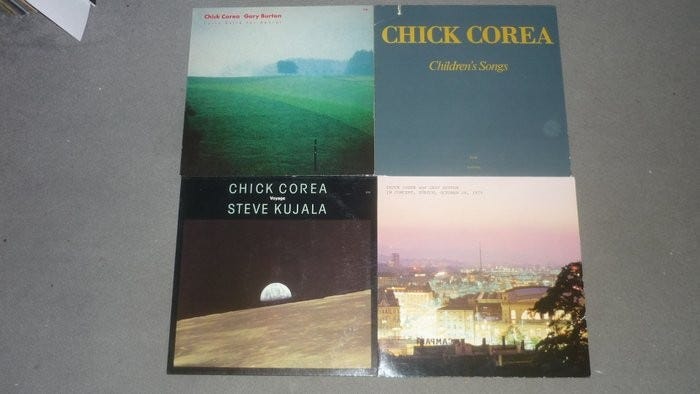Chick Corea - Lot of 4 albums incl. Double Album on famous ECM Label ...