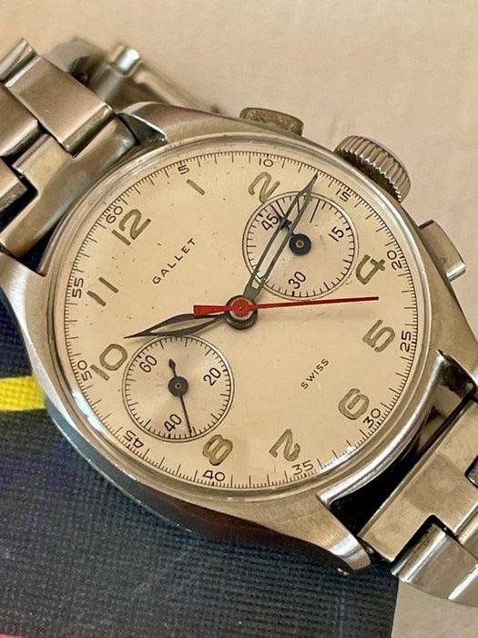 Gallet - "Mini" Commander Chronograph - Ingen reservasjonspris - Unisex ...