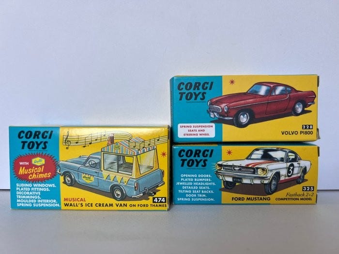 Atlas, Corgi, Mattel - Modellbil (3) - 3x Boxed Re-Edition Models ...