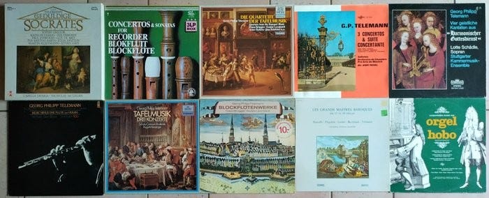 Georg Philipp Telemann - 2 x box sets + 8 x LPs - 16 records in total ...