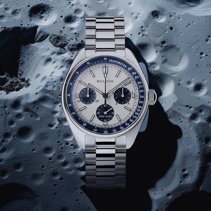 Bulova - Lunar Pilot Chrono - Special Edition Red - Moon Apollo - Herre ...