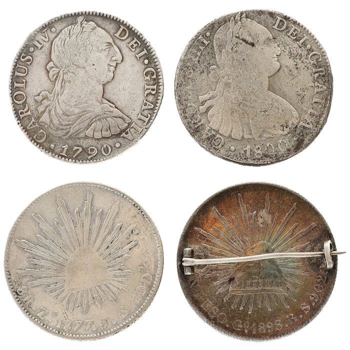 Mexico. 1790/1898 (4 stuks) (Ingen reservasjonspris) | FINN-torget