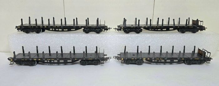 Märklin H0 - 4516 - Modelltog godsvogn (4) - Stakevogner - DB | FINN-torget