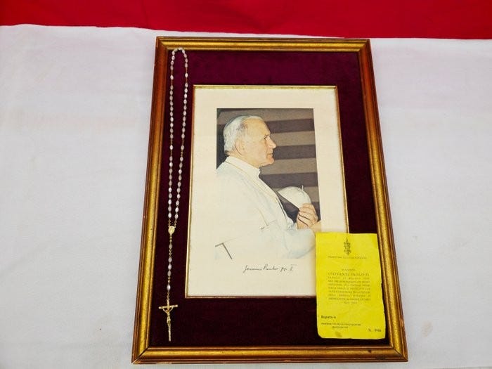 Rosenkrans - Pave St. Johannes Paul II Gave fra privat publikum + bilde ...