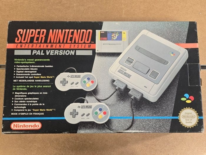 Nintendo - Snes - Super Rare Big Box Mario Super Mario Edition Big Box+ ...