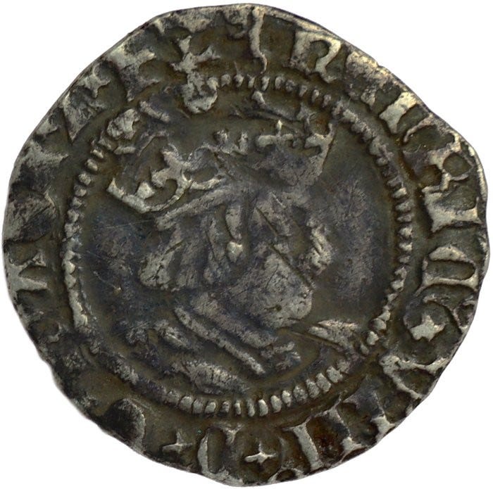England. Henrik VII av England (1509-1547). Half Groat York Mint - mm ...