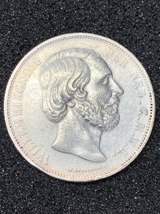Nederland. Willem III. 2 1/2 Gulden 1867 (Ingen reservasjonspris ...