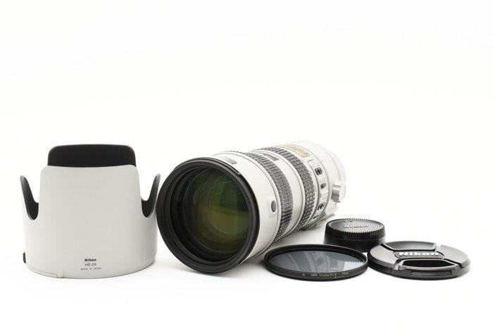 Nikon AF-S 2.8/70-200mm G ED VR Lens light gray Zoomobjektiv | FINN-torget