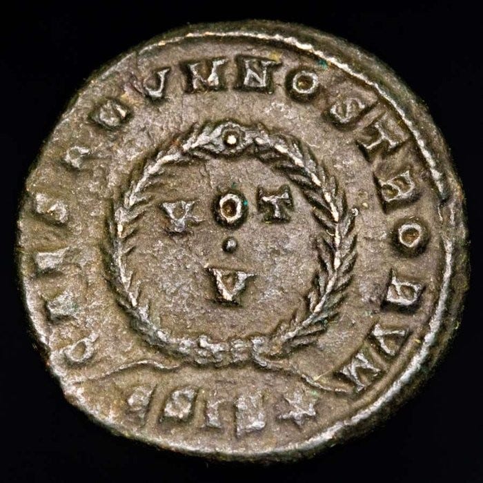 Roman Empire. Crispus (AD 317-326). Follis Siscia mint 320-321 A.D ...