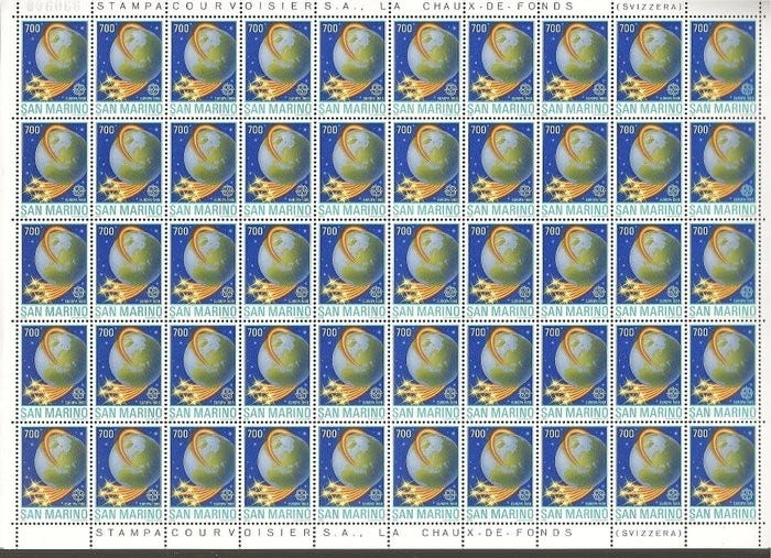 San Marino 1984/2004 - Interessant blokk med ark og miniatyrark fra ...