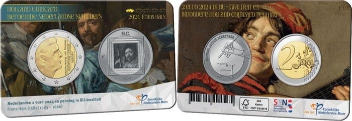 Nederland. Coin Card 2024 "Frans Hals" (met silver penning) | FINN-torget
