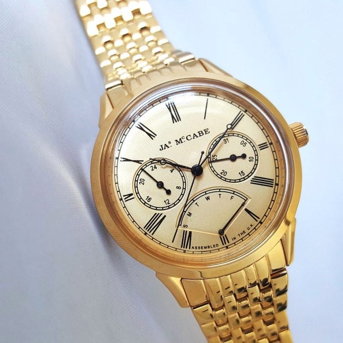 James McCabe - Calendar - U.K. - Gold - Multifunction - New - Ingen ...