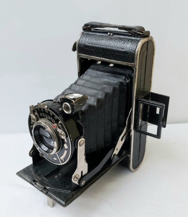 Unknown folding camera with AGD Pronto Rodenstock Trinar - Anastigmat 4 ...