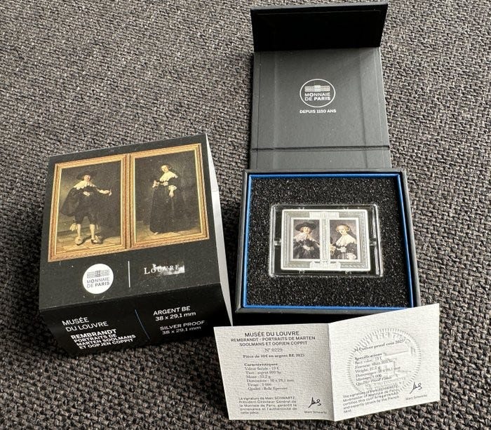Frankrike. 10 Euro 2025 "Rembrandt - Marten Soolmans en Oopjen Coppit ...