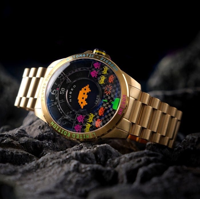 Nubeo - SPACE INVADERS - Limited Edition - Automatic - Gold - New ...