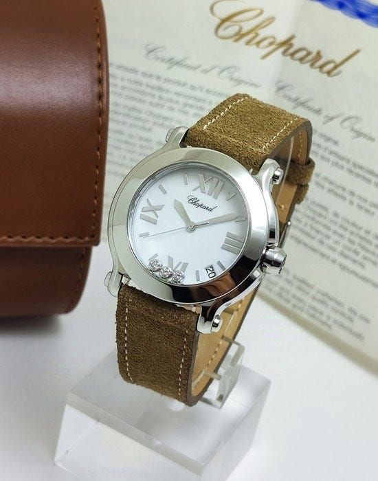 Chopard - Happy Sport Diamonds - 278475-3016 - Dame - | FINN-torget