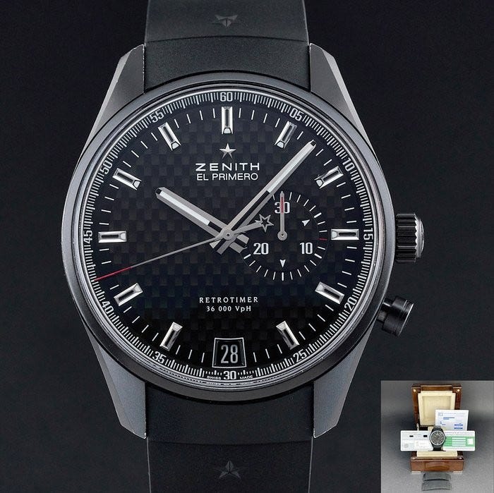 Zenith - El Primero Retrotimer - 75.2030.4055/21.r580 - Unisex - 2014 | FINN-torget