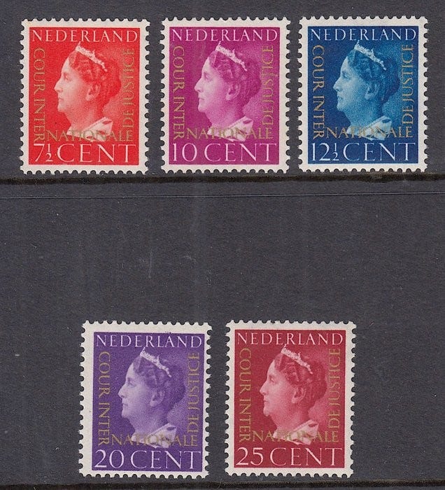 Nederland 1947 - Tjenestestempler, Cour Internationale de Justice ...