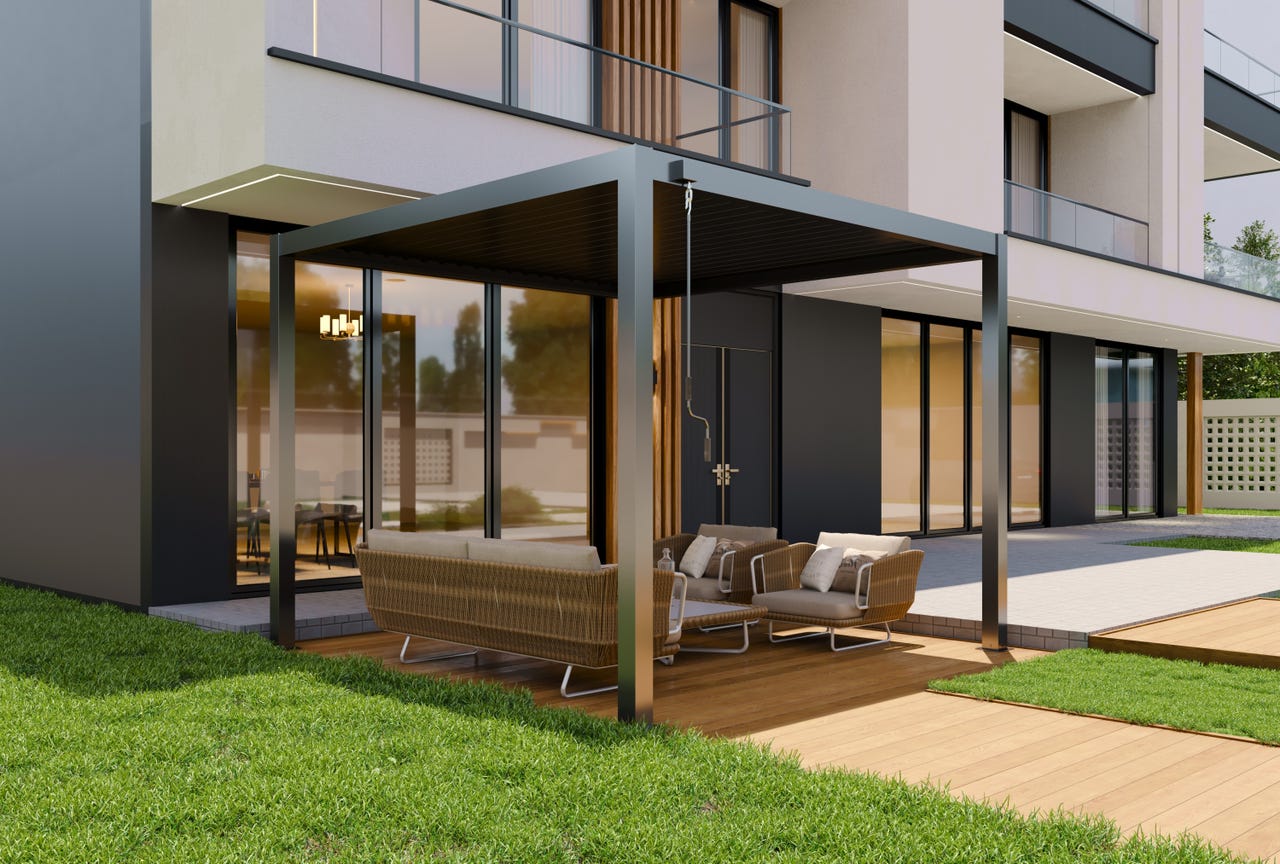 Sjekk Prisen! De luxe manuell pergola, 4x3x2,5m, kun 20900.- ink mva! | FINN-torget