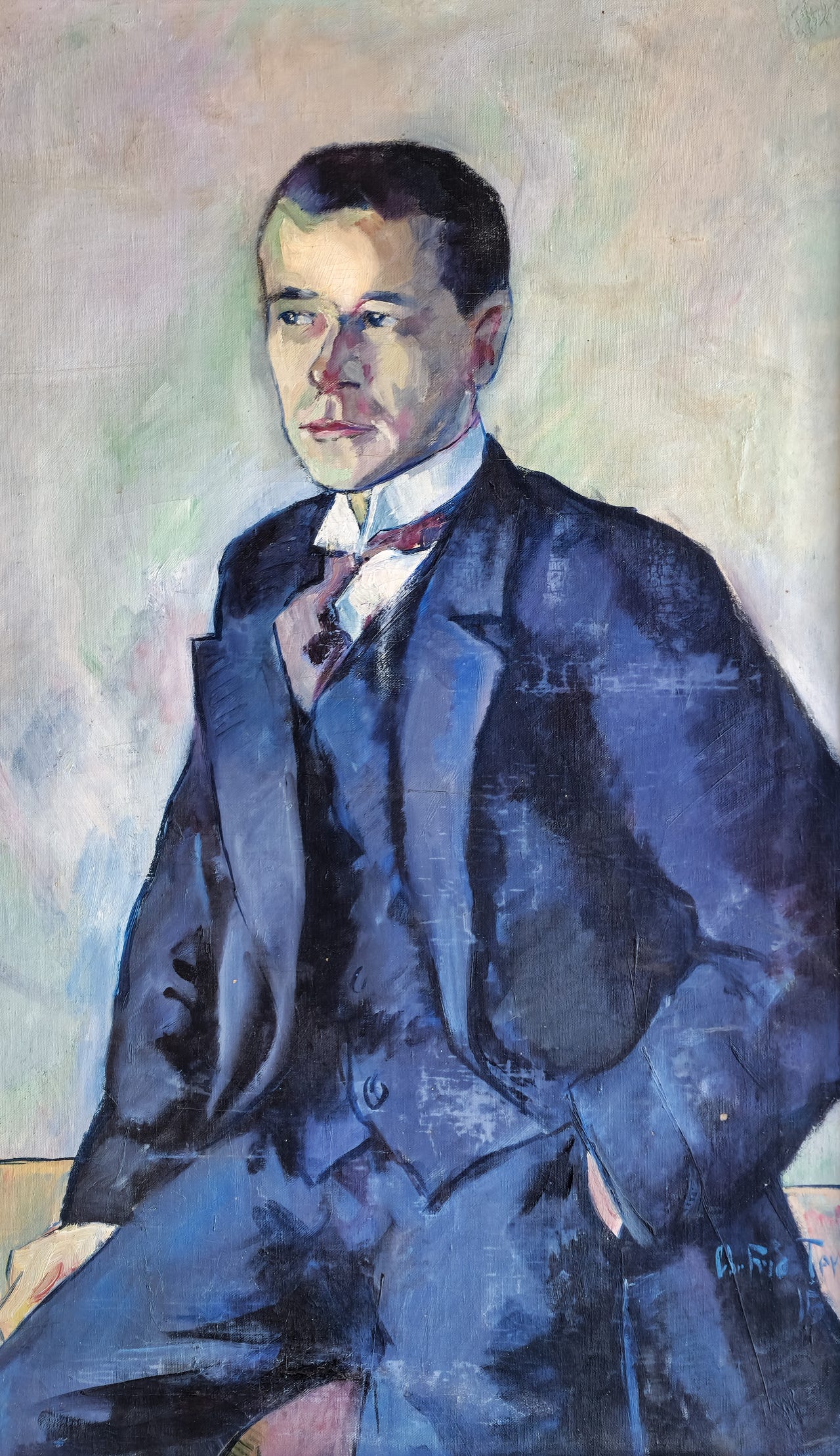 Fred Terkildsen - Oljemaleri på lerret 1915 | FINN-torget