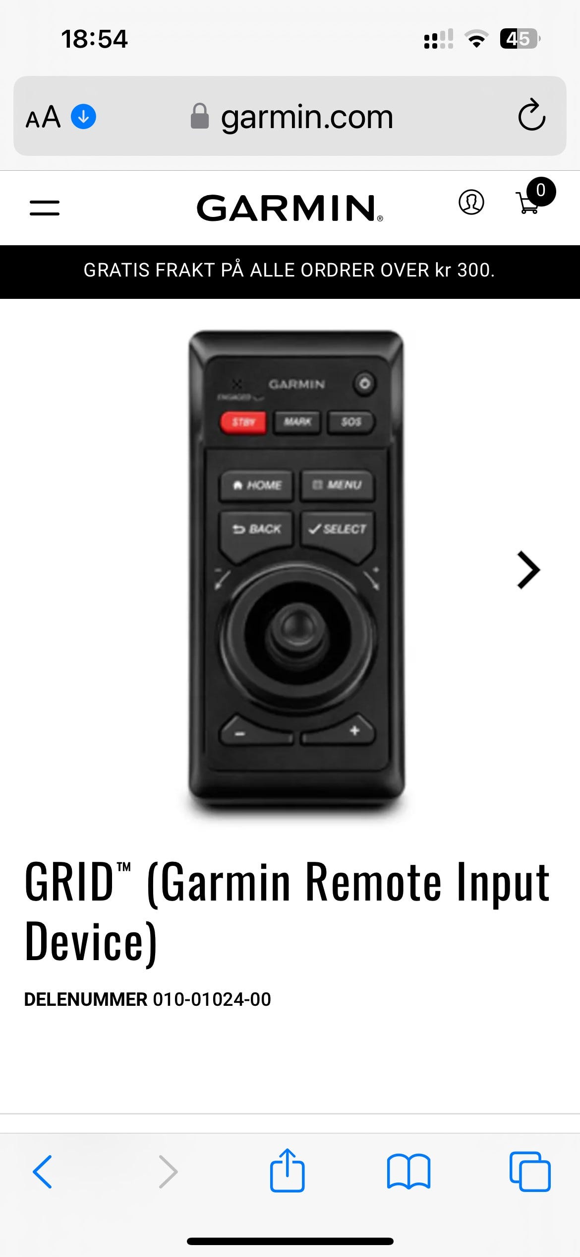 Garmin GRID (Garmin RemoteTalk input device) | FINN-torget