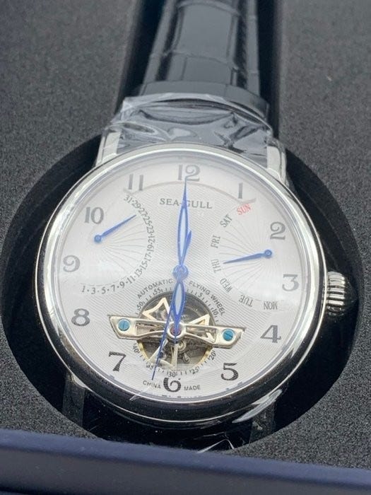 SEA-GULL - 819.316 Mechanical Flywheel Double Retrograde Watch sapphire ...