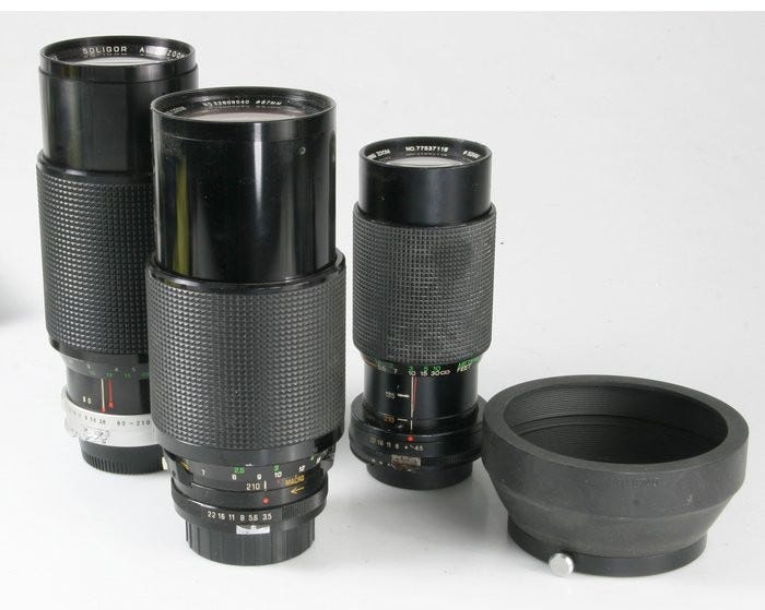 Soligor, Vivitar Series 1 70-210, Soligor 80-210 + Vivitar 70-210 for ...