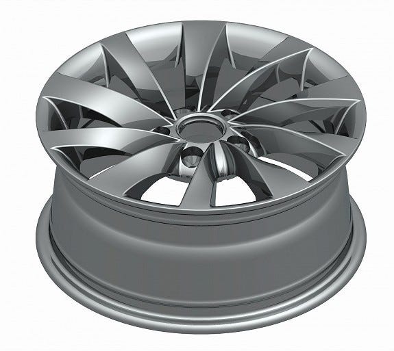 KUPP! 20" PH Turbin gunmetal alu.felger m. sommerdekk for Tesla model 3 ...