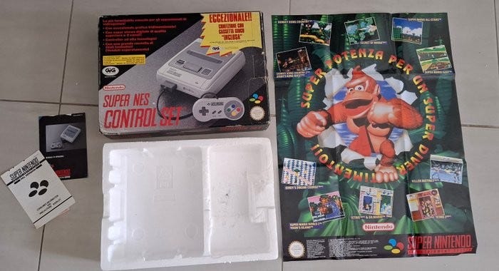 Nintendo - Snes - Original EMPTY super nintendo box + styrofoam and ...