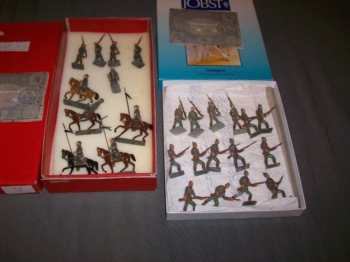 Georg Heyde , Deutsches Reich , Blei - Zinnfiguren - Leketøy eines ...