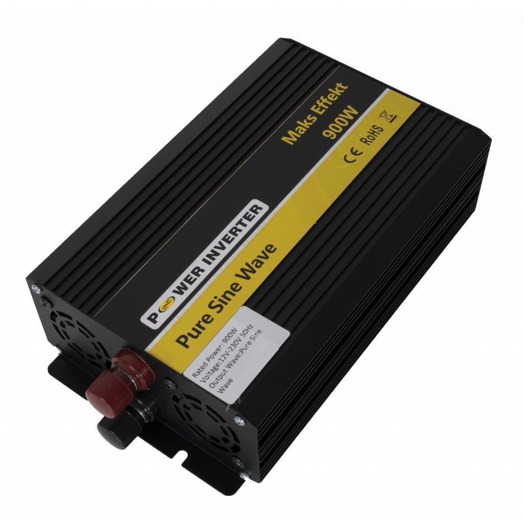 POWER Inverter 12V 900W Ren Sinus - m/fjernkontroll | FINN-torget