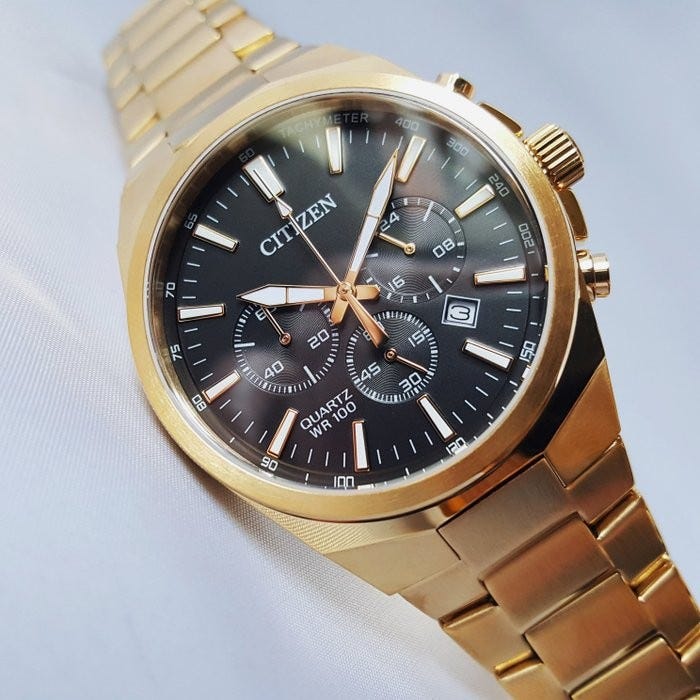 Citizen - Chronograph - Multifunction - Gold - New - Ingen ...