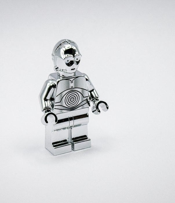 Lego - Star Wars - Chrome Silver Plated C-3PO Mini Figure Official ...