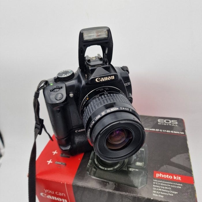 Canon EOS 400D + EF 35-80mm + 3 batteries Digitalt kamera | FINN-torget