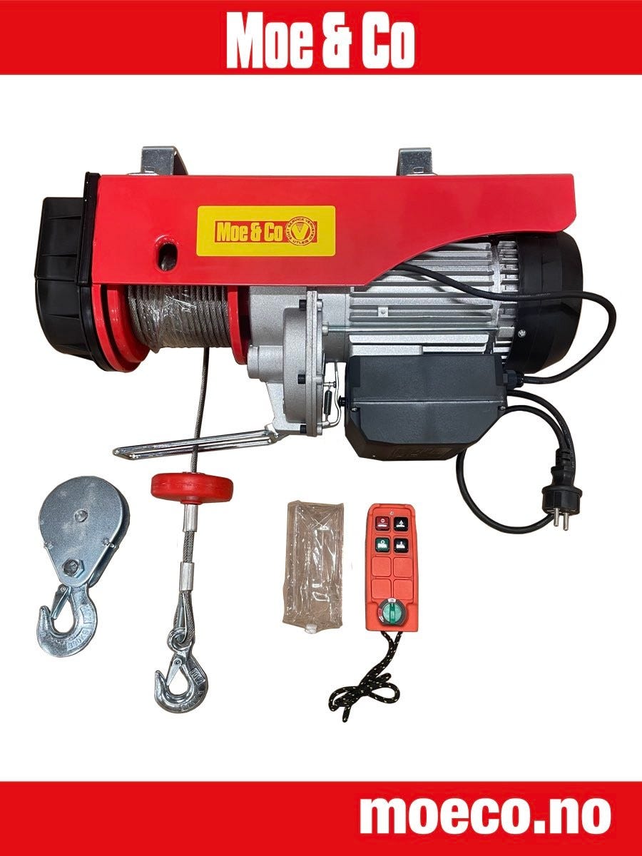 Elektrisk vinsj 500/990 18 m rustfri wire og fjernkontroll | FINN-torget