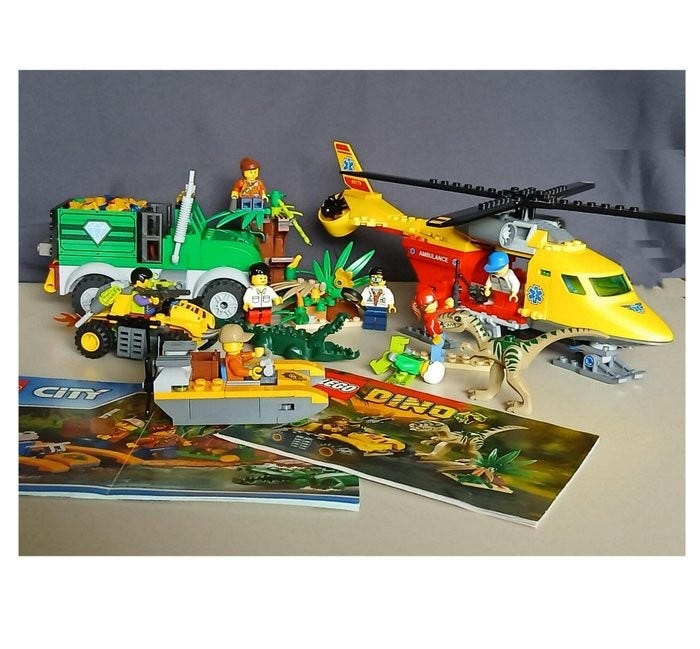 Lego Sett - By - LEGO 5882 - 60157 - 60179 City Dino Rescuehelicopter ...