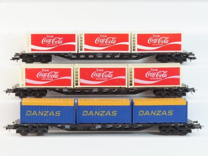 Roco H0 - 4357/4320 - Modelltog godsvogn (3) - 3x 4-akslede ...