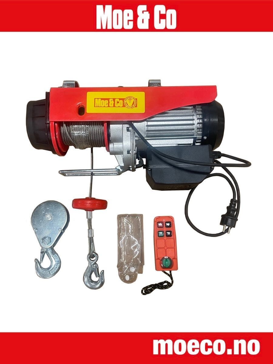 Elektrisk vinsj 400/800 kg 18 m rustfri wire og fjernkontroll | FINN-torget