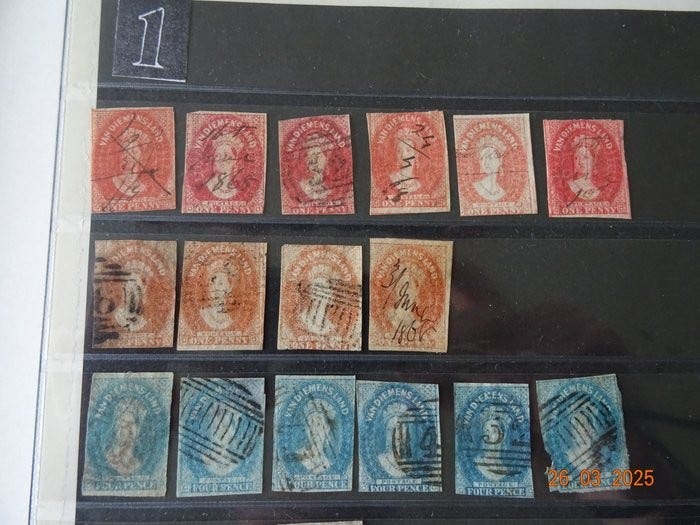 Britiske samveldet - spesialistisk samling Tasmanie i ett Lindler-album ...