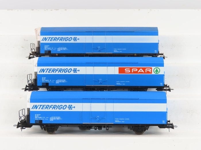 Roco H0 - 46555 - Modelltog godsvogn (3) - 3x Interfrigo 2 akslede ...