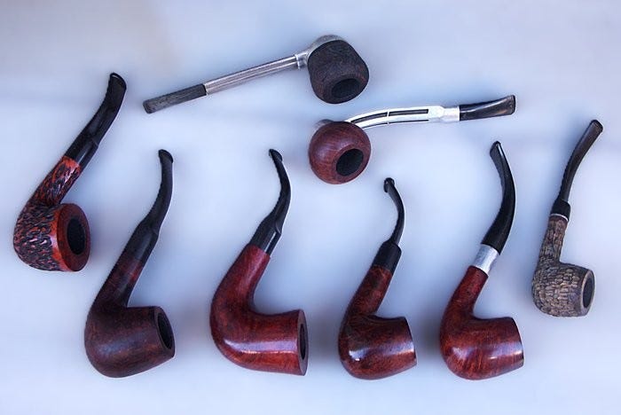 Ronson, Duncan Delta - Pipe - Tornebusk, Metall - (8) | FINN-torget