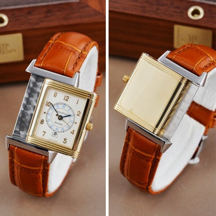 Jaeger-LeCoultre - Vintage Reverso Old and Rare Dial Two Tone - 250.5. ...