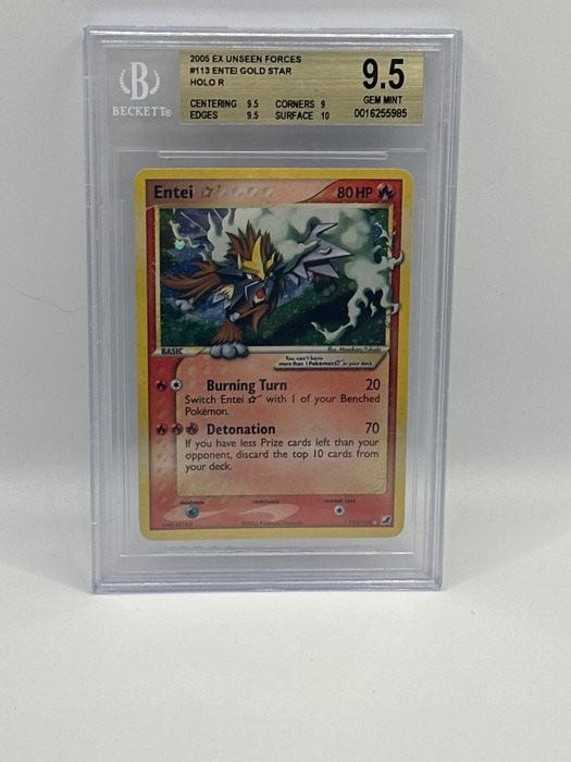 Pokémon - 1 Graded card - entei goldstar - BGS 9.5 | FINN-torget